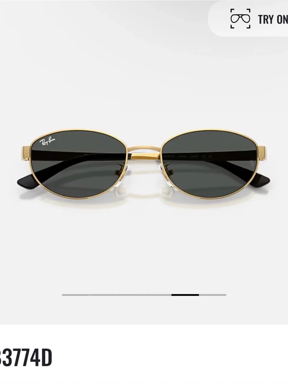Ray-Ban | Accessories | Rayban Gold Frame Black Lens Oval Sunglasses ...